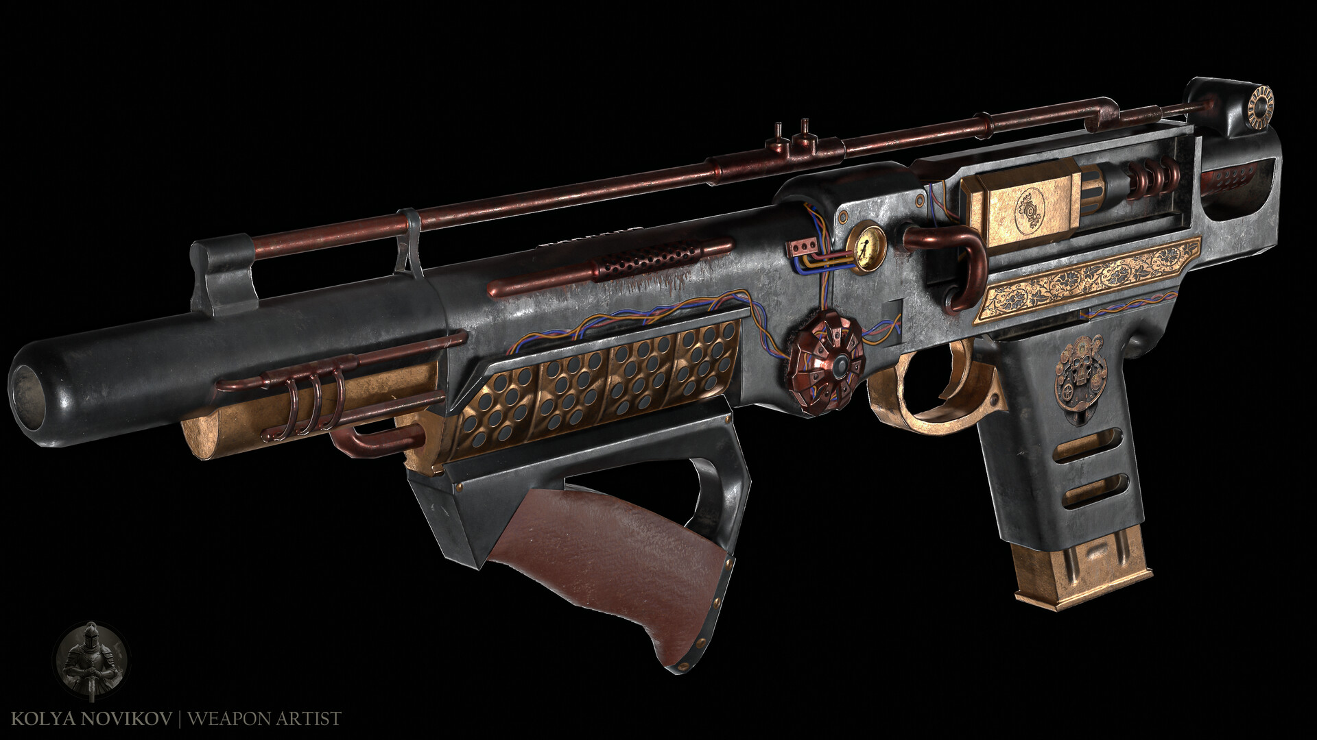 ArtStation - Steampunk shotgun