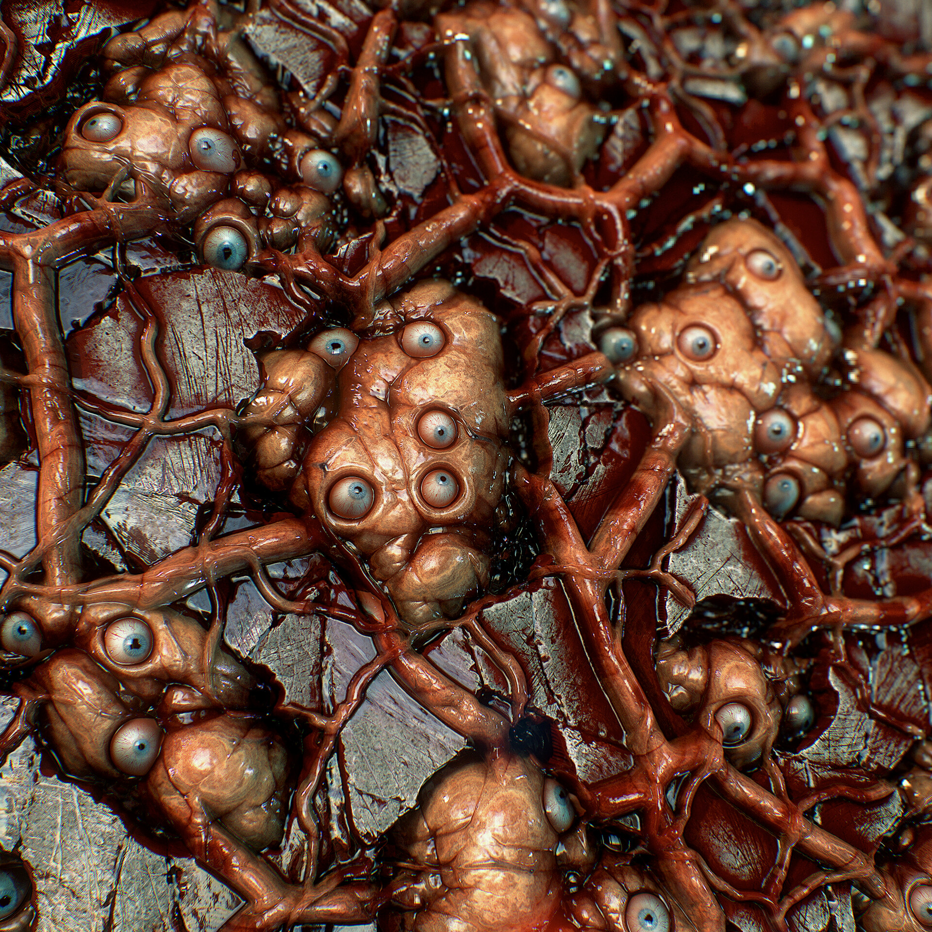 ArtStation - Flesh Growth with Eyeballs