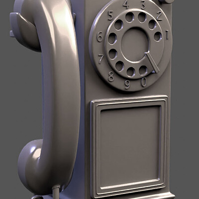 ArtStation - High Poly Vintage Payphone