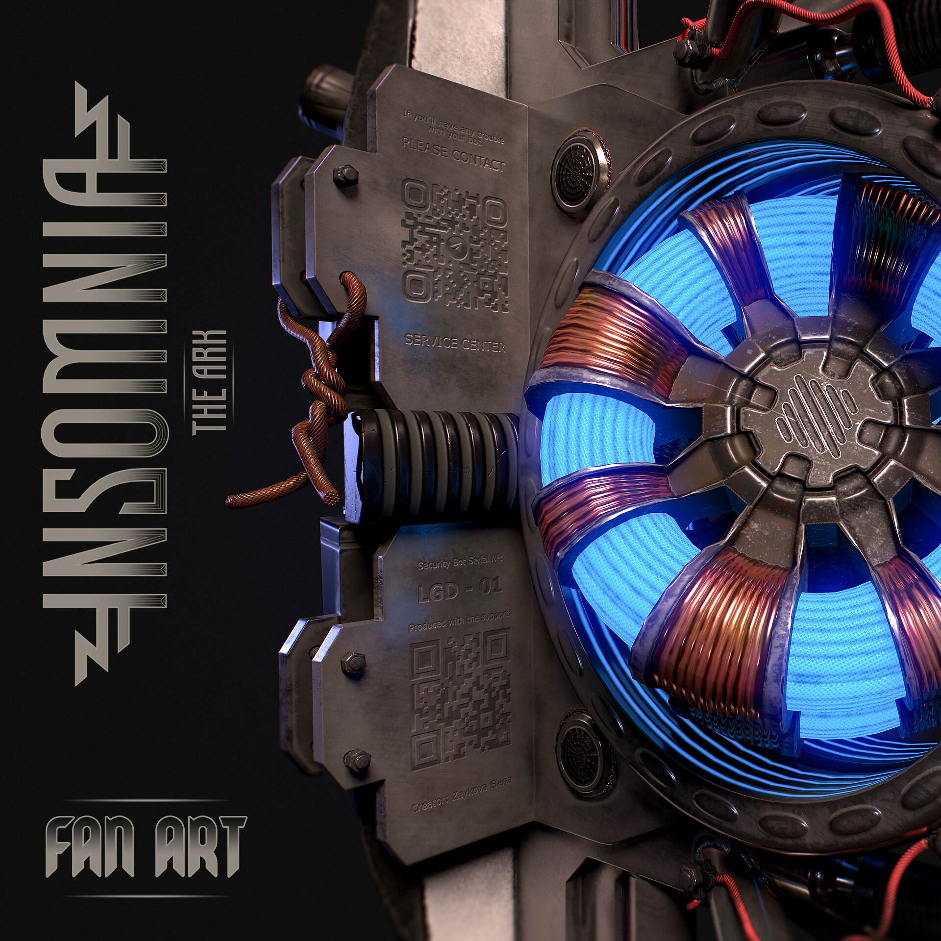 ArtStation - Insomnia: The ark | Sci-Fi Security bot | Fan art
