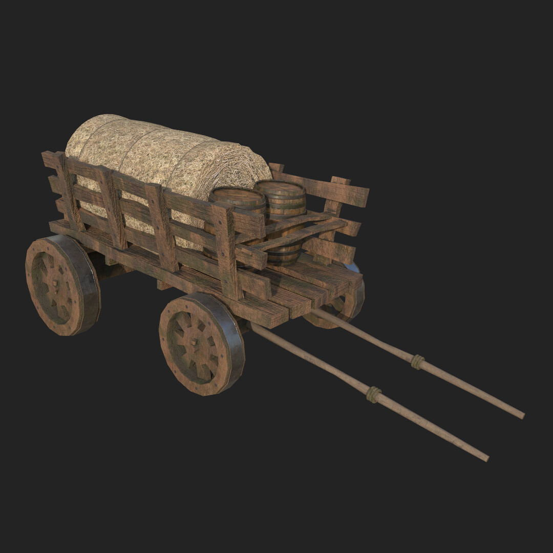 ArtStation - Medieval Hay Cart