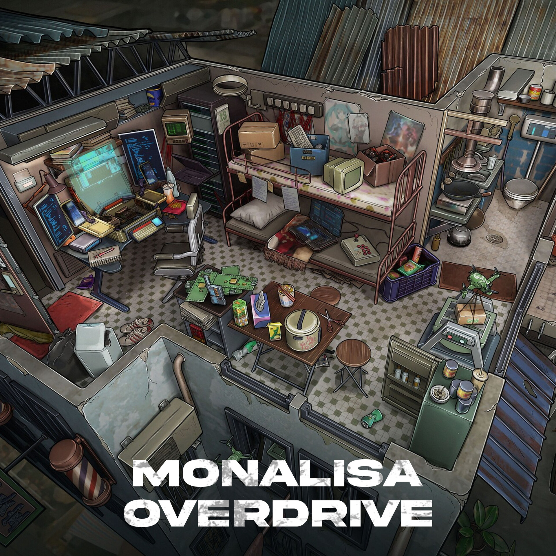 ArtStation - Mona Lisa Overdrive - Tick's Apartment Cutaway