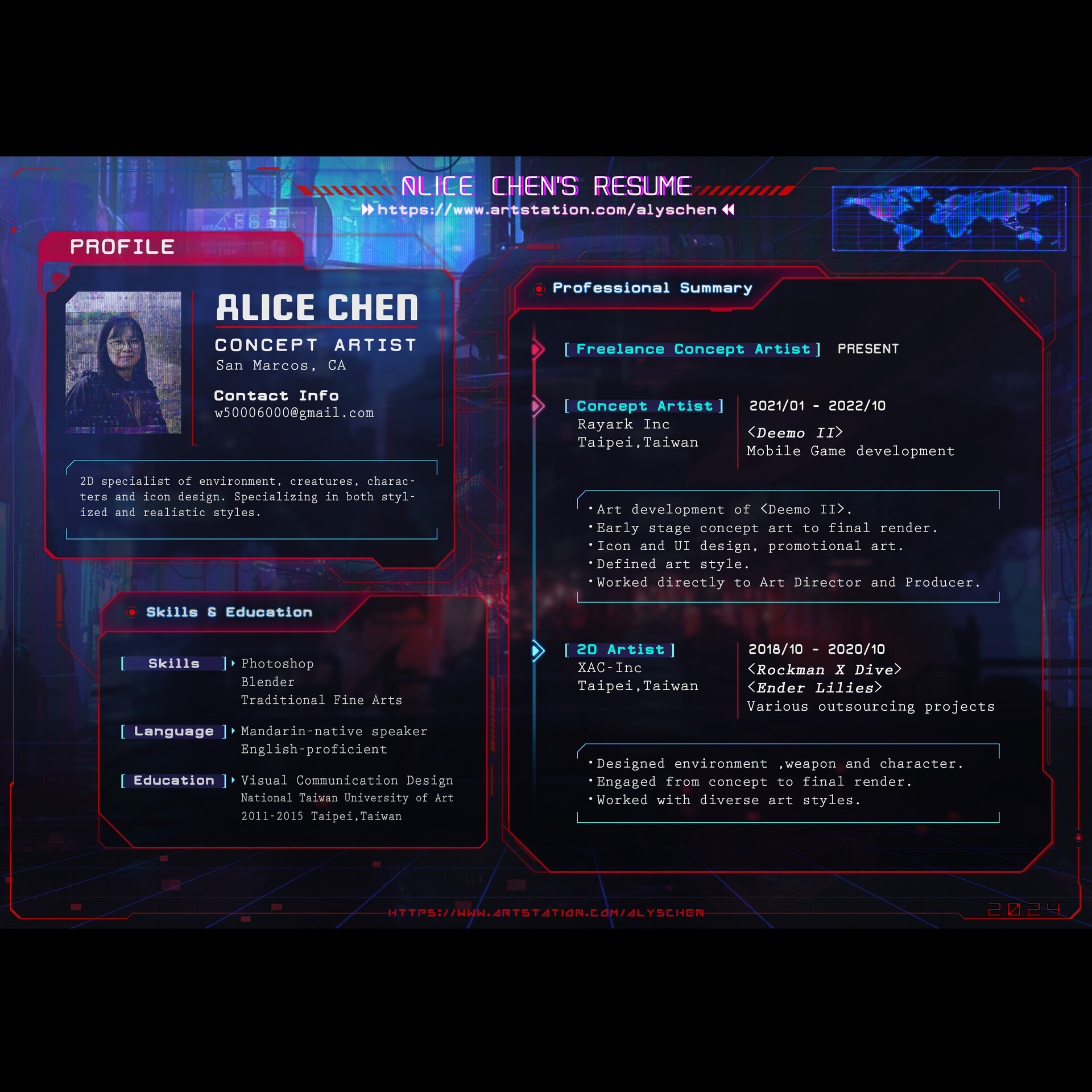 ArtStation - Alice Chen's 2025 Portfolio