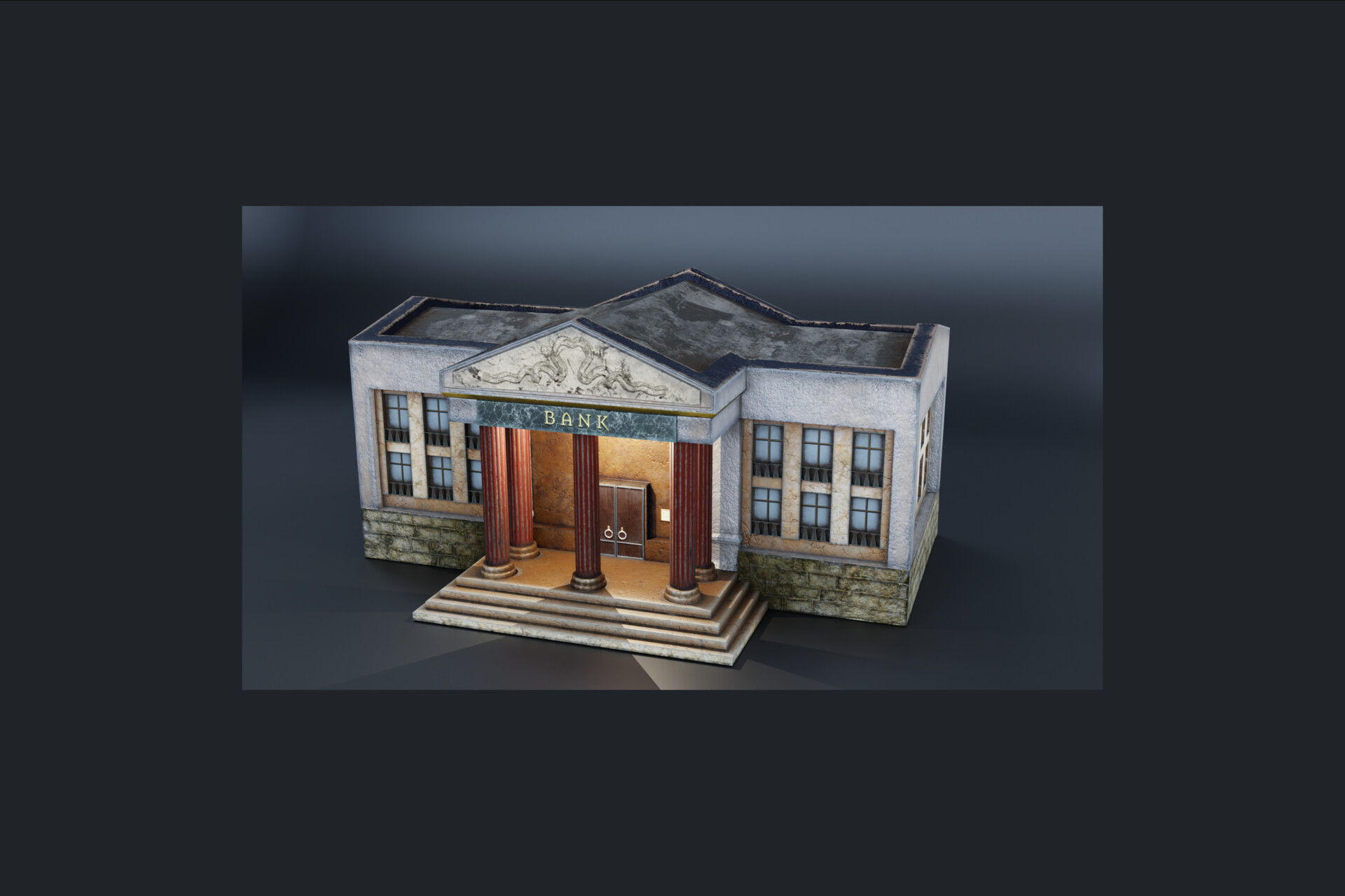 ArtStation - Bank 3D game asset