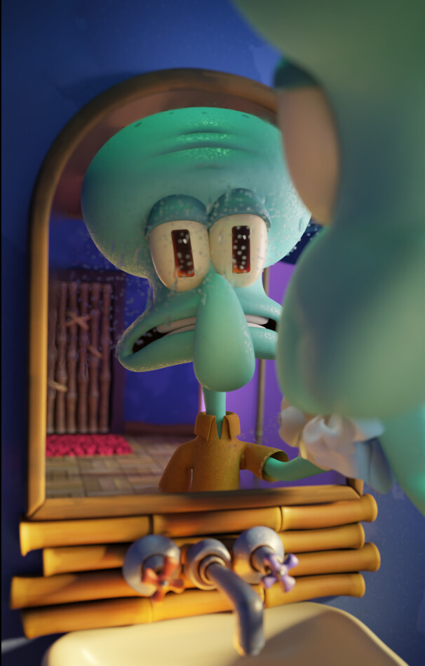 ArtStation - Squidward - Wipe It Down