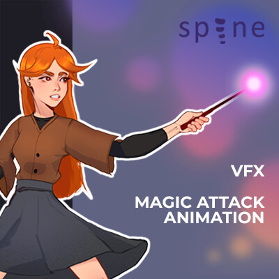 ArtStation - Magic attack animation VFX in Spine 2D
