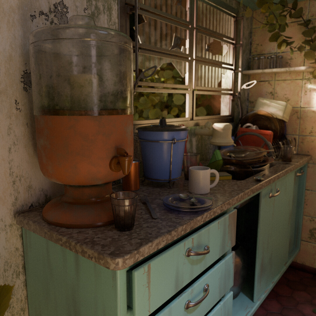 ArtStation - Abandoned Grandma's Kitchen