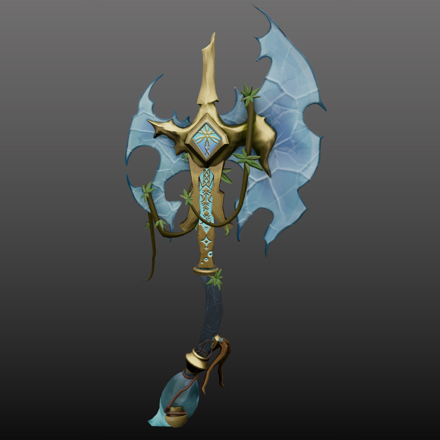 ArtStation - Ice Axe - Stylized Weapon Prop