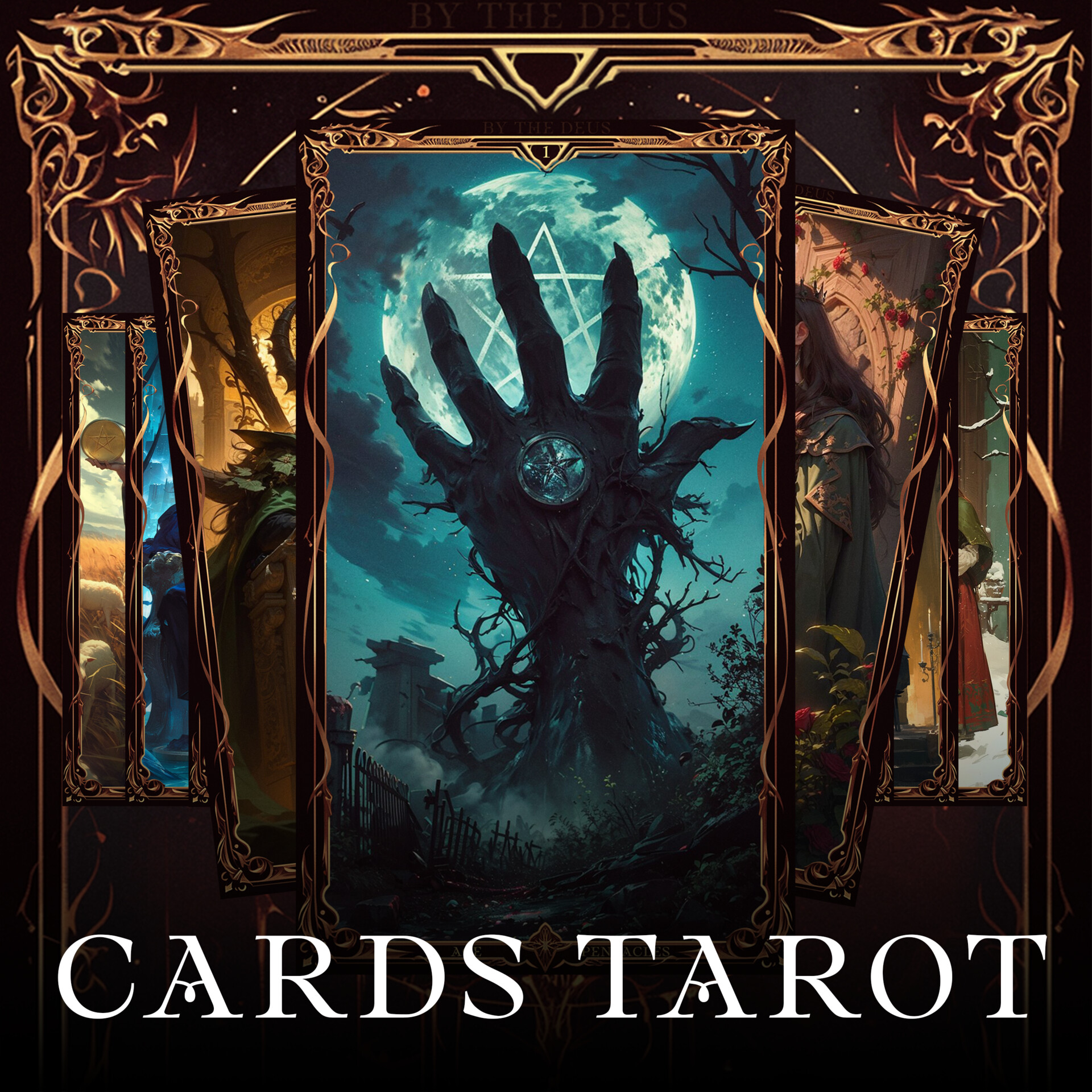 ArtStation - Tarot cards | Pentacles
