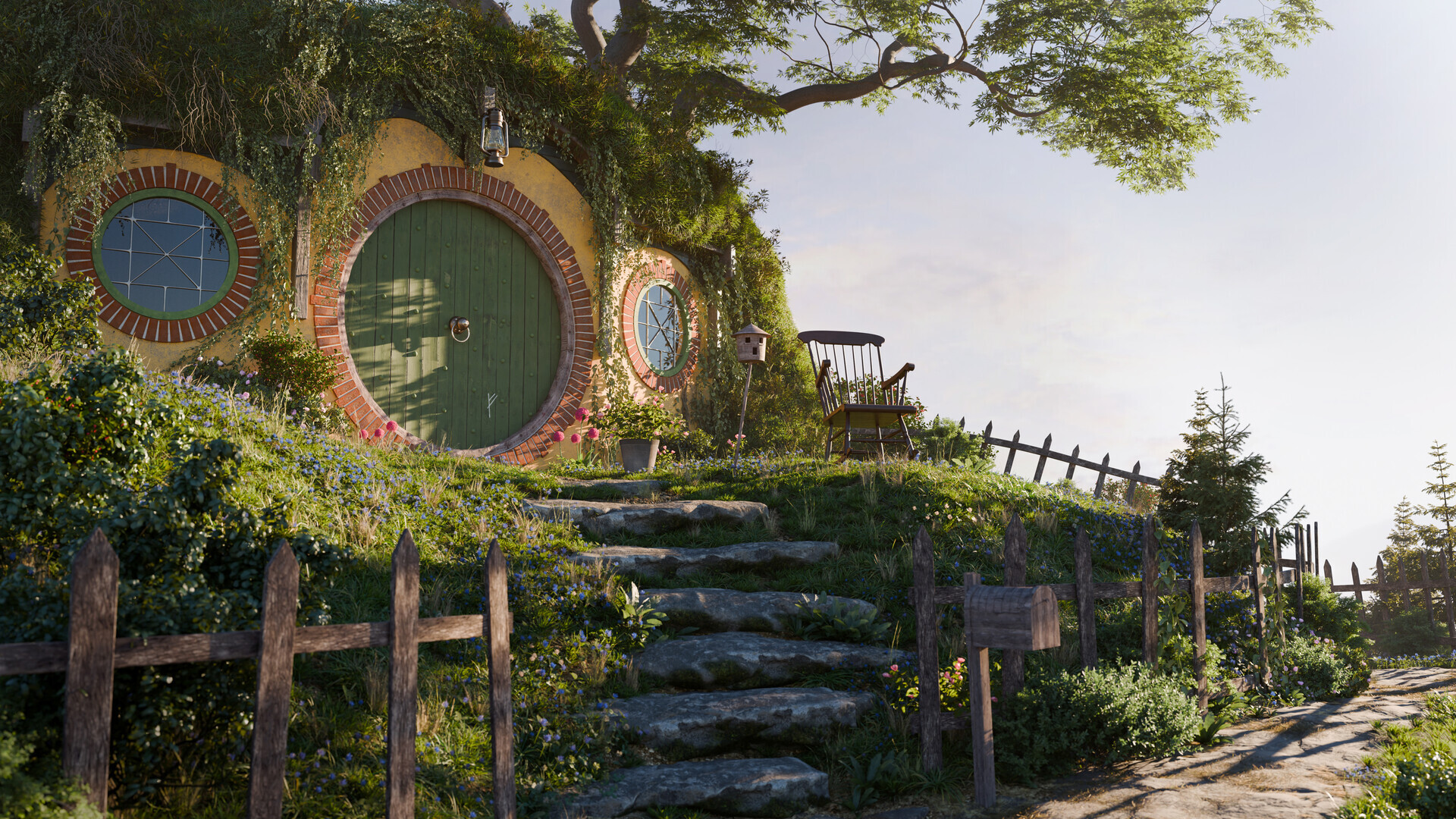 ArtStation - A traveler in The Shire.