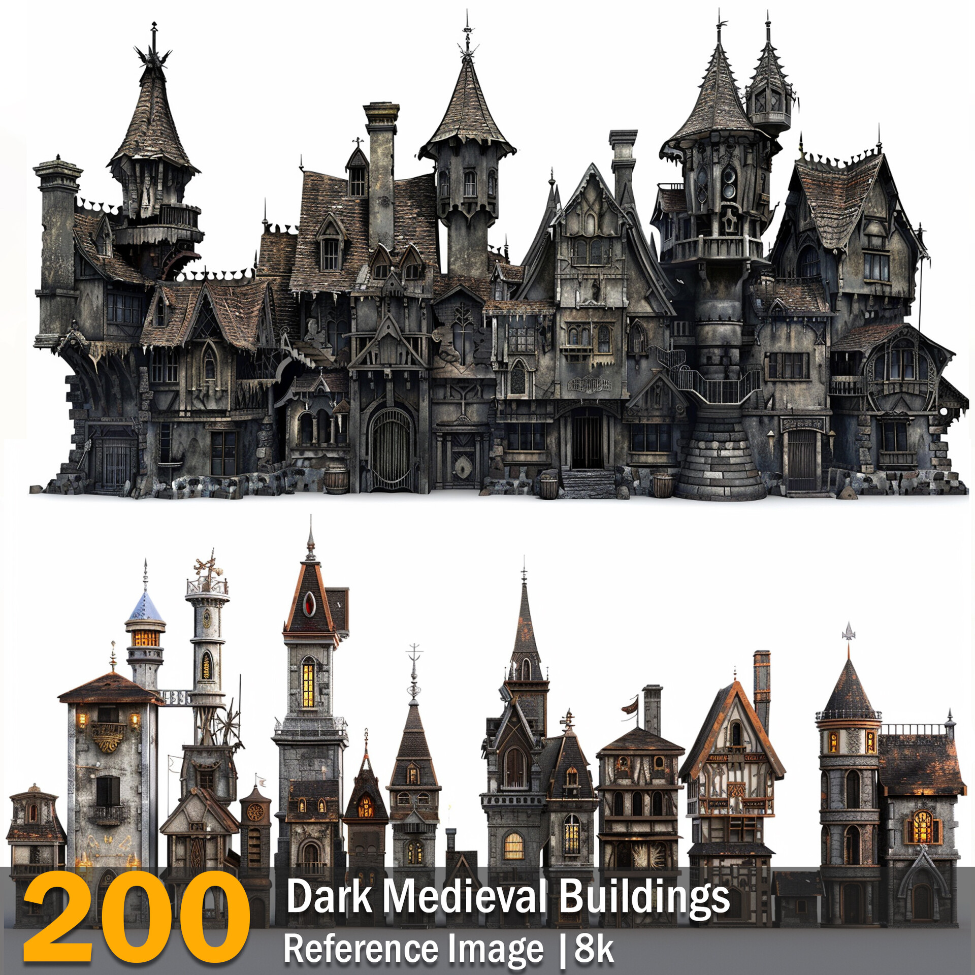 ArtStation - Dark Medieval Buildings | Reference Images | 8K