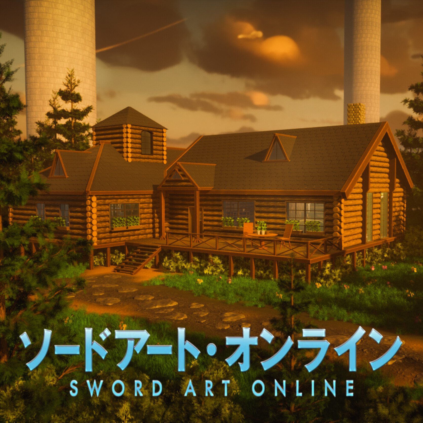 ArtStation - Wooden House on the 22nd Floor from Sword Art Online | Fan Art