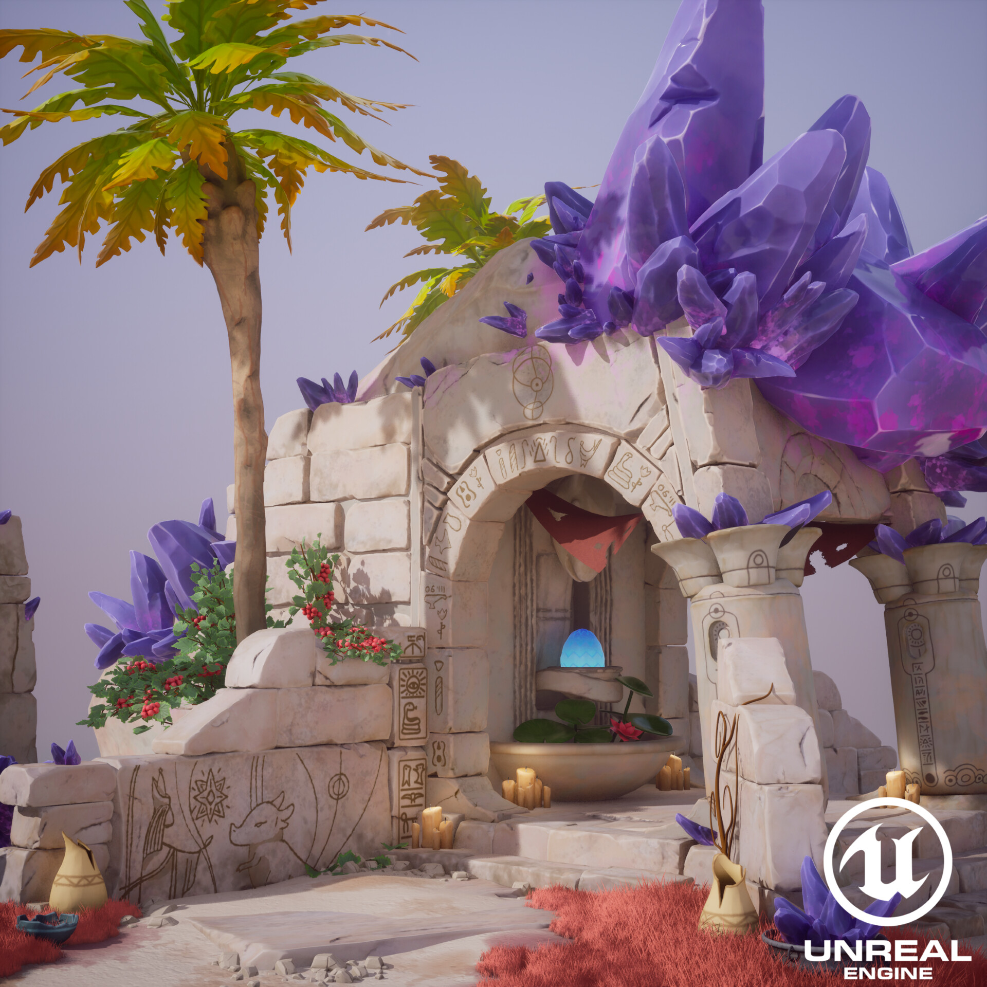 ArtStation - Stylized Desert Shrine
