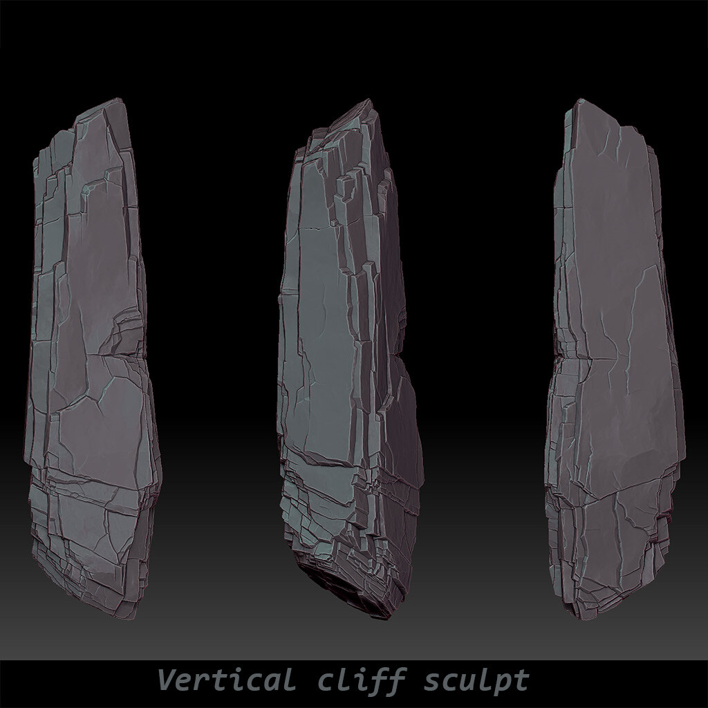 ArtStation - Stylized vertical cliff