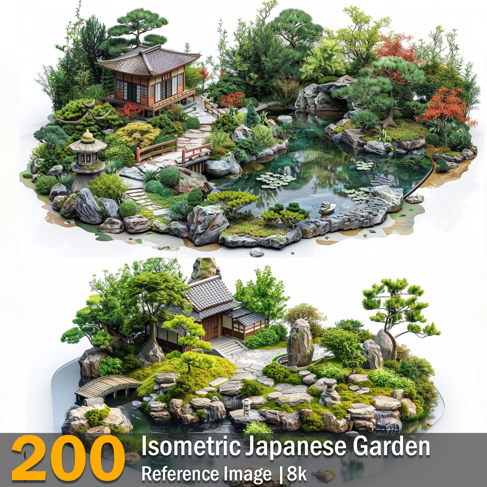 ArtStation - Isometric Japanese Garden | Reference Images | 8k
