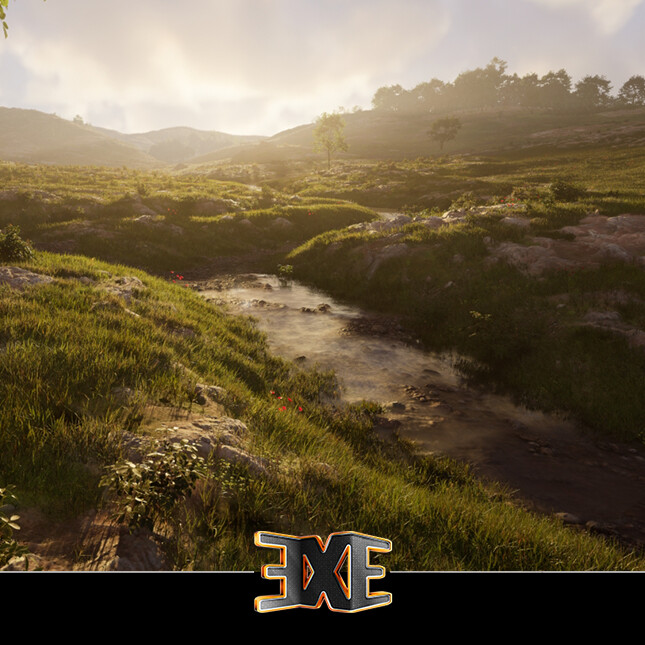ArtStation - Stream in the valley