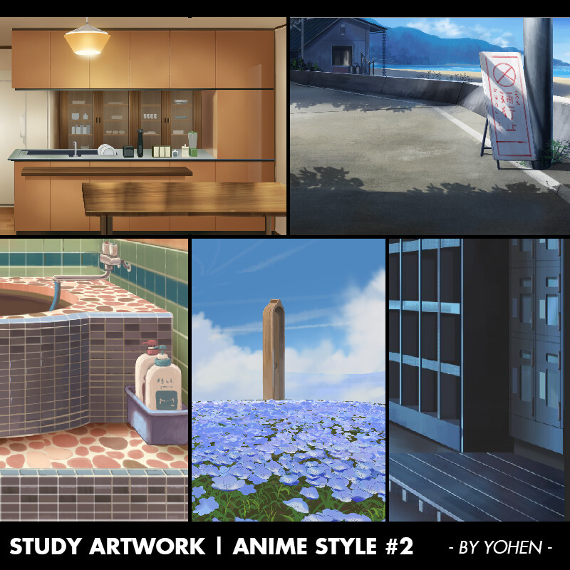 ArtStation - Background - Anime Style #2 | Study