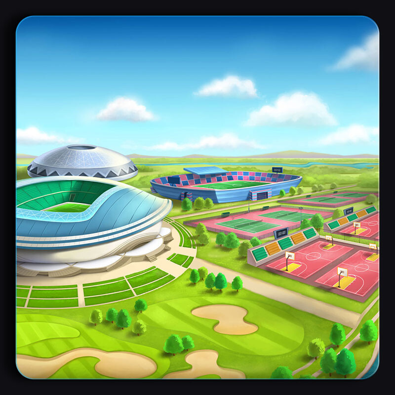 ArtStation - All Sports Slot Game - Background Design