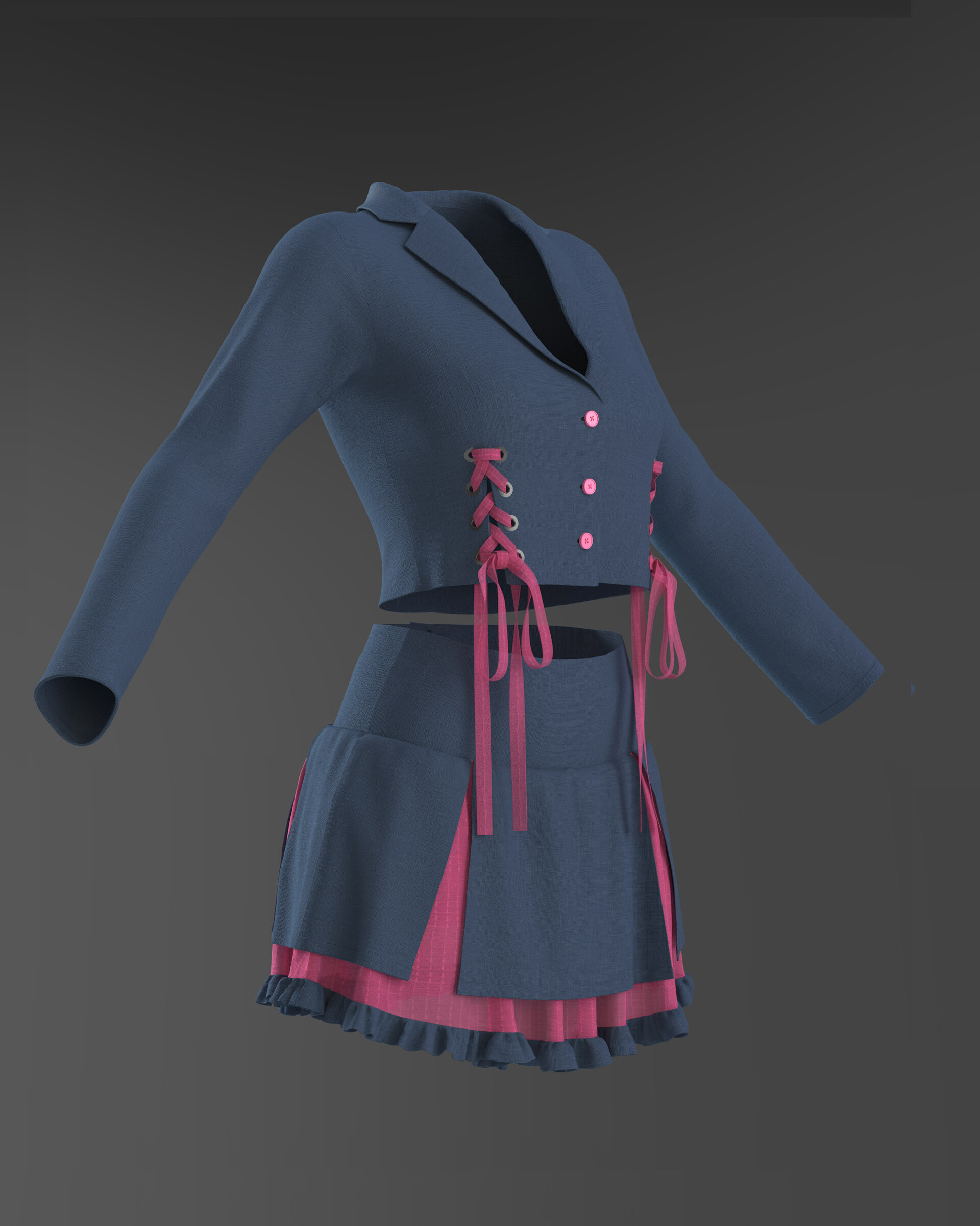 ArtStation - girl's suit/anime dress