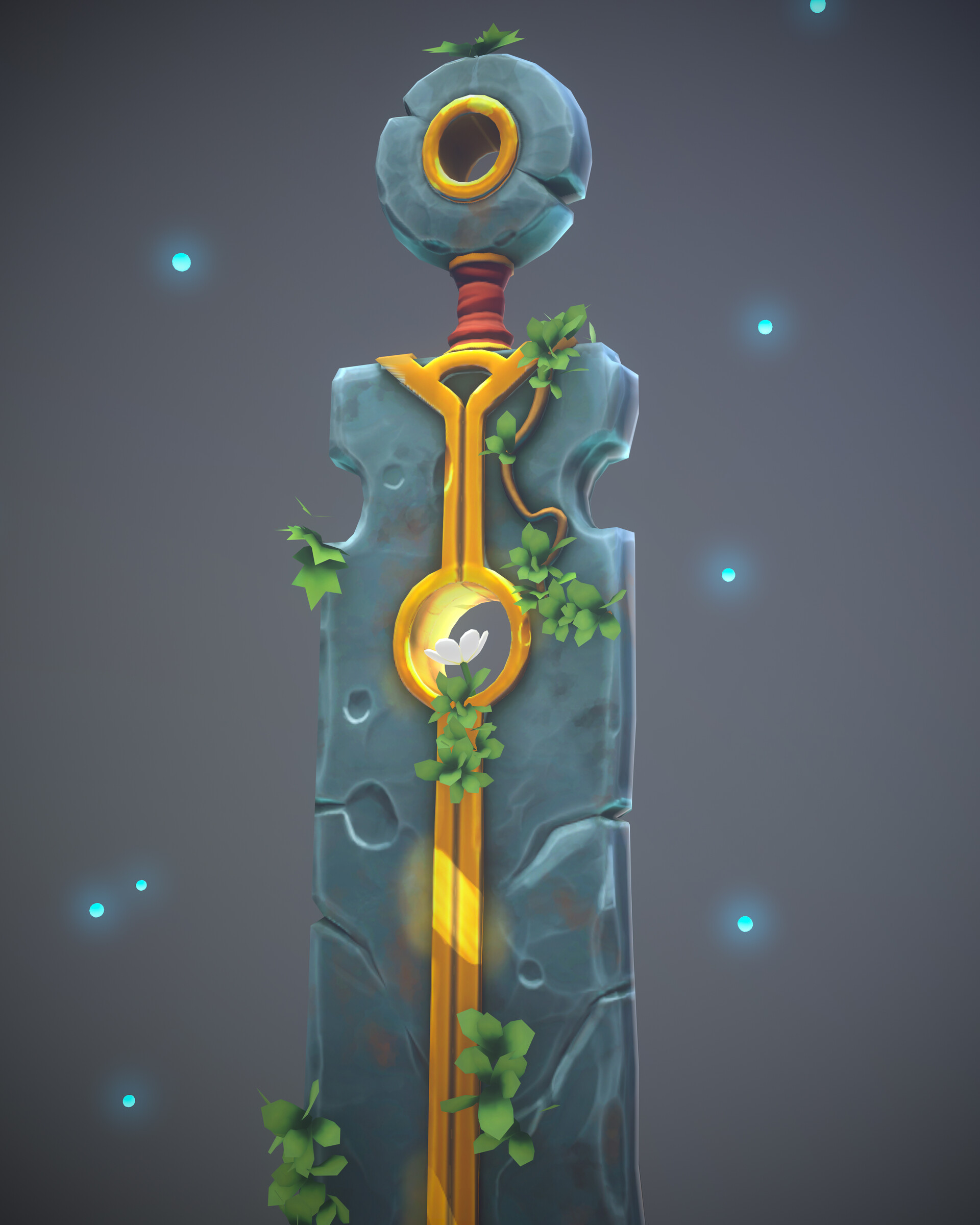 ArtStation - Stylized Aztec Stone Club