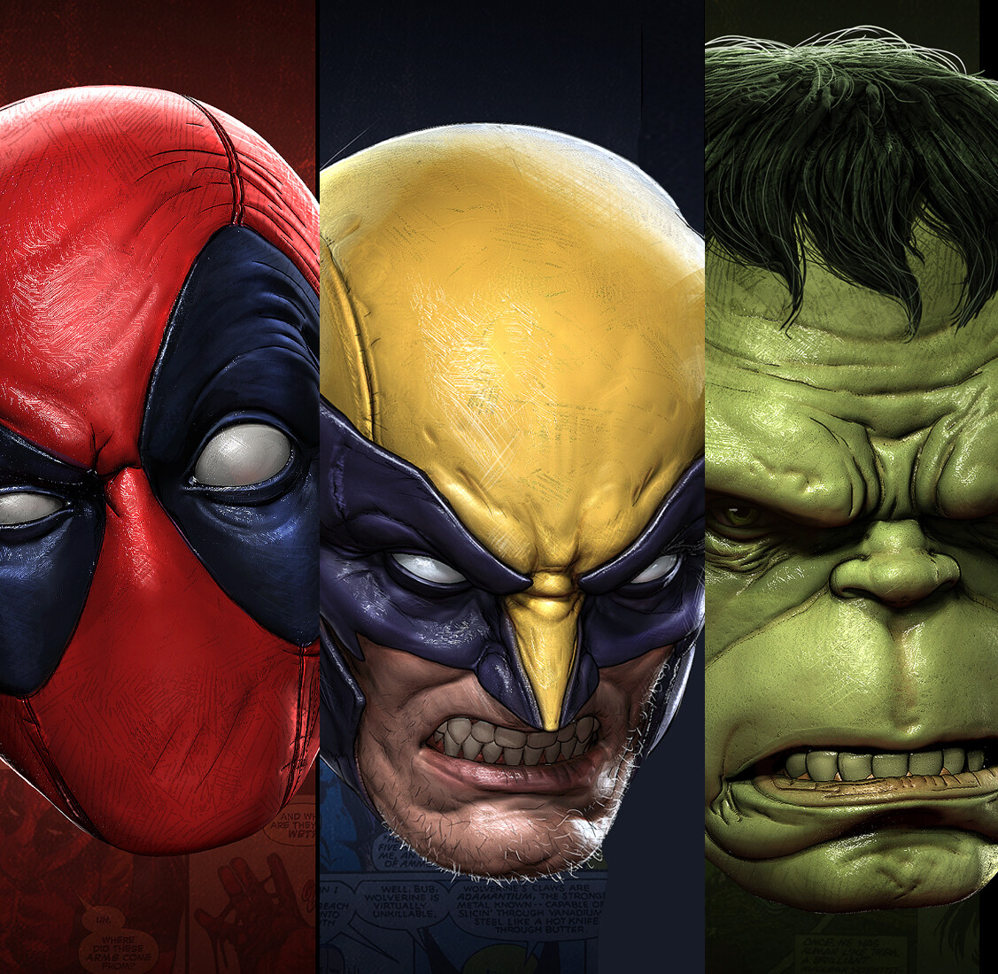 ArtStation - Marvel Portrait Sketches