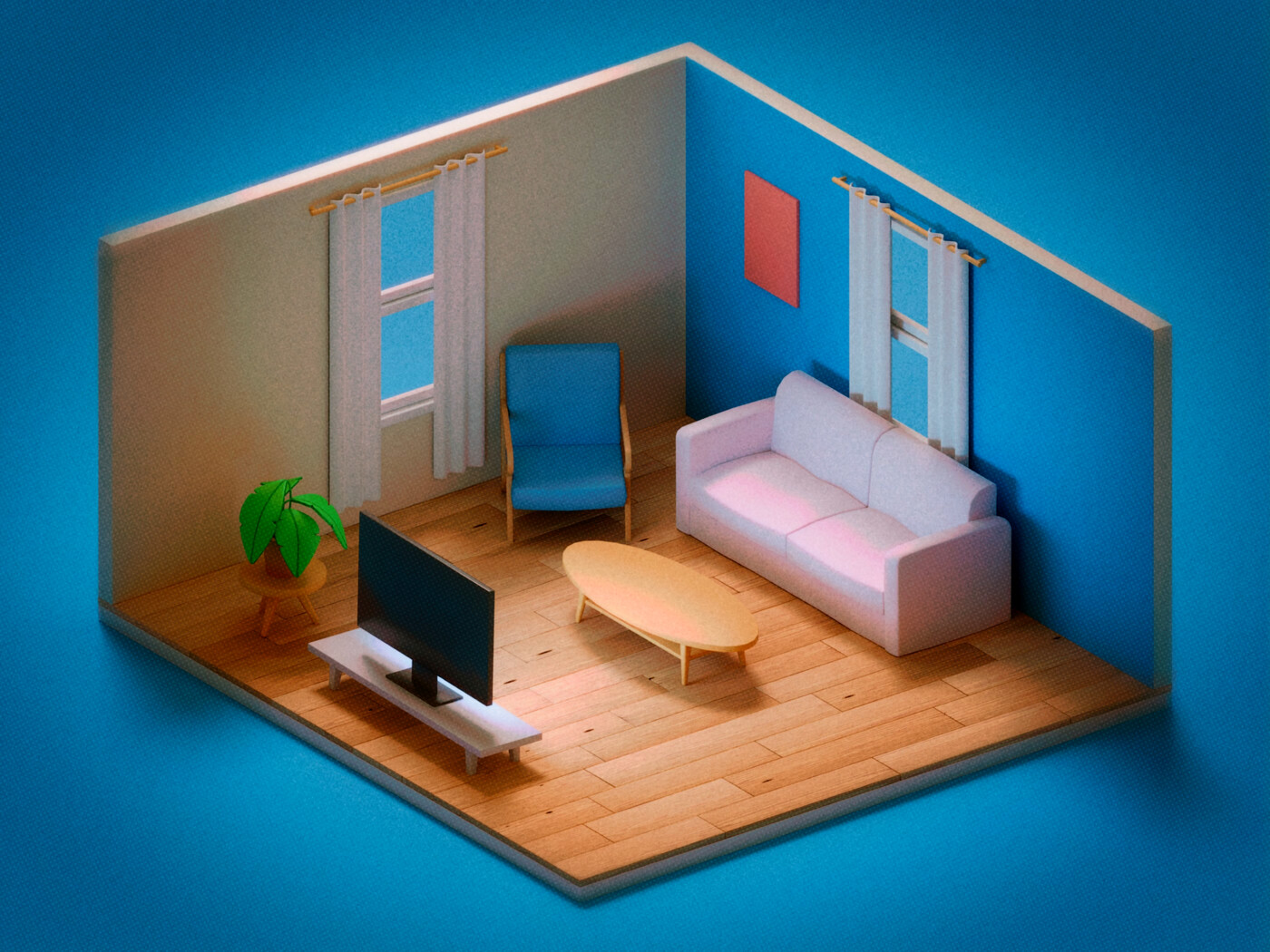 ArtStation - Animated Living Room