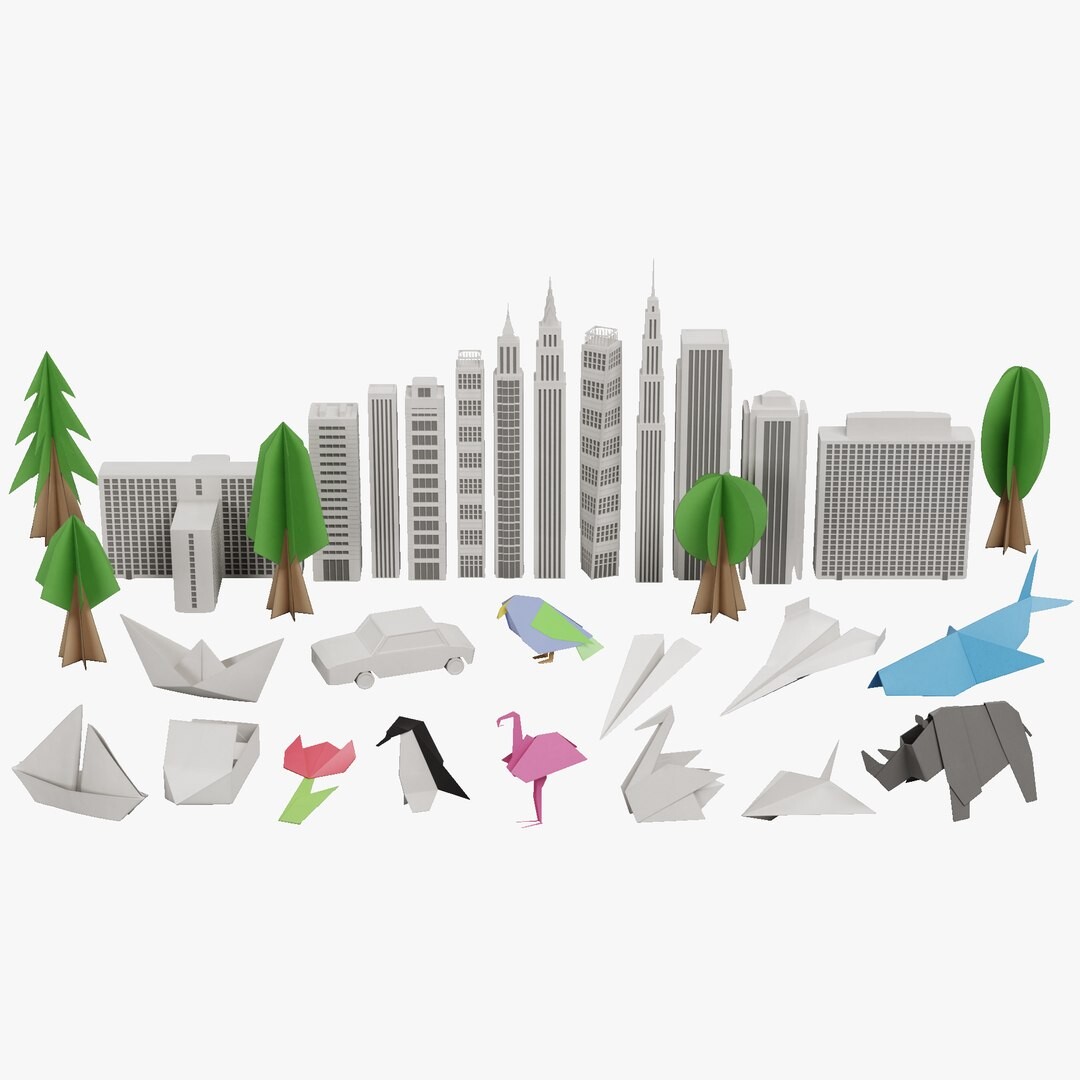 ArtStation - A Collection of 3D Paper Models