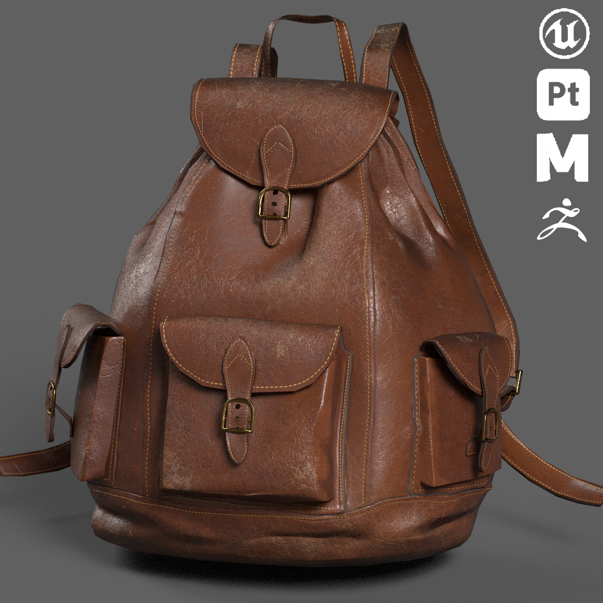 ArtStation - Backpack - Game Asset