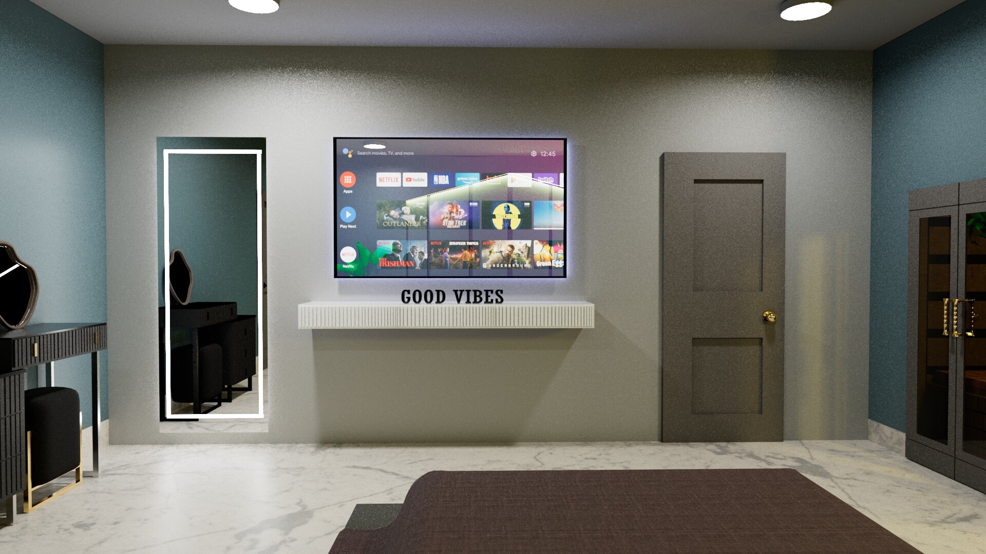 ArtStation - Master bedroom with Deck