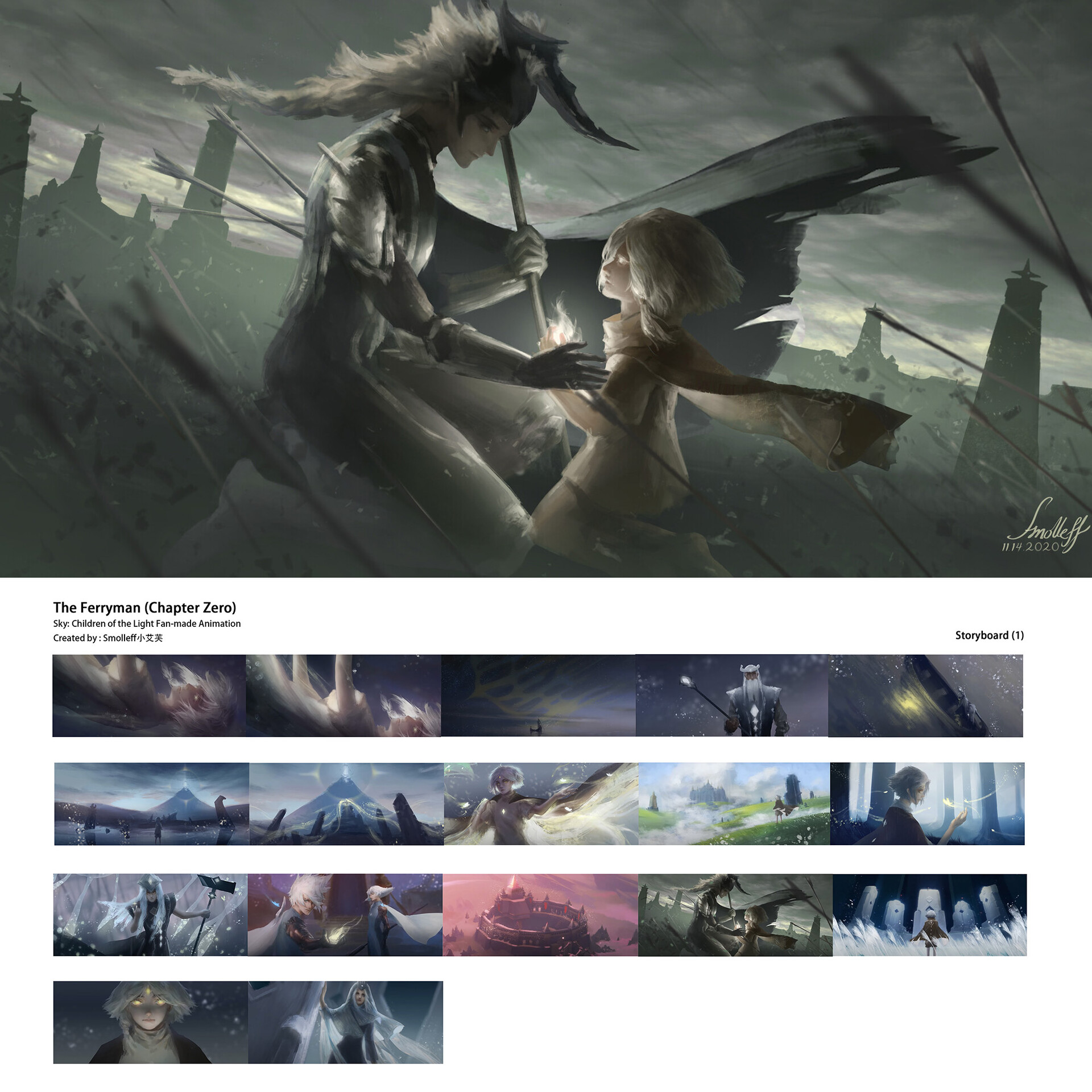 ArtStation - Chapter Zero, Sky: COTL Fan-animation The Ferryman