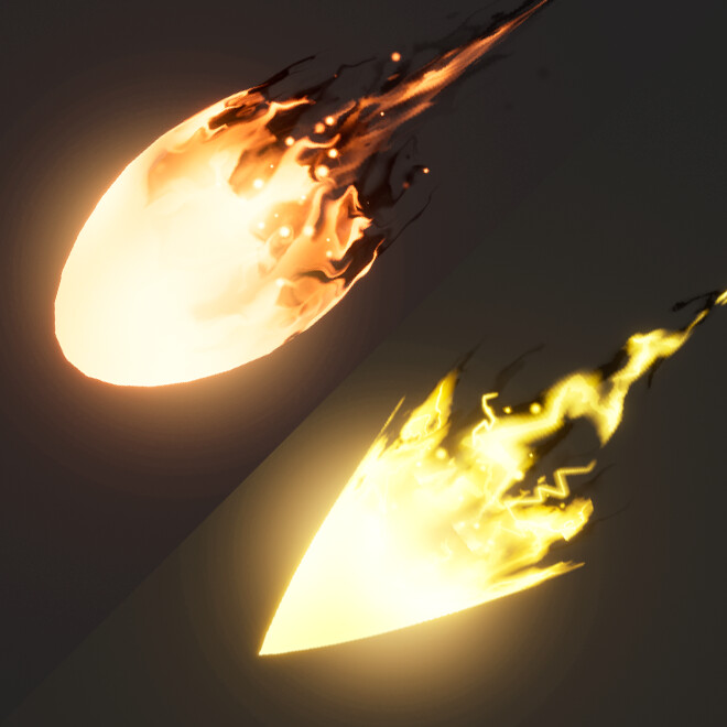 ArtStation - VFX Fire and Electric Projectiles - UE4