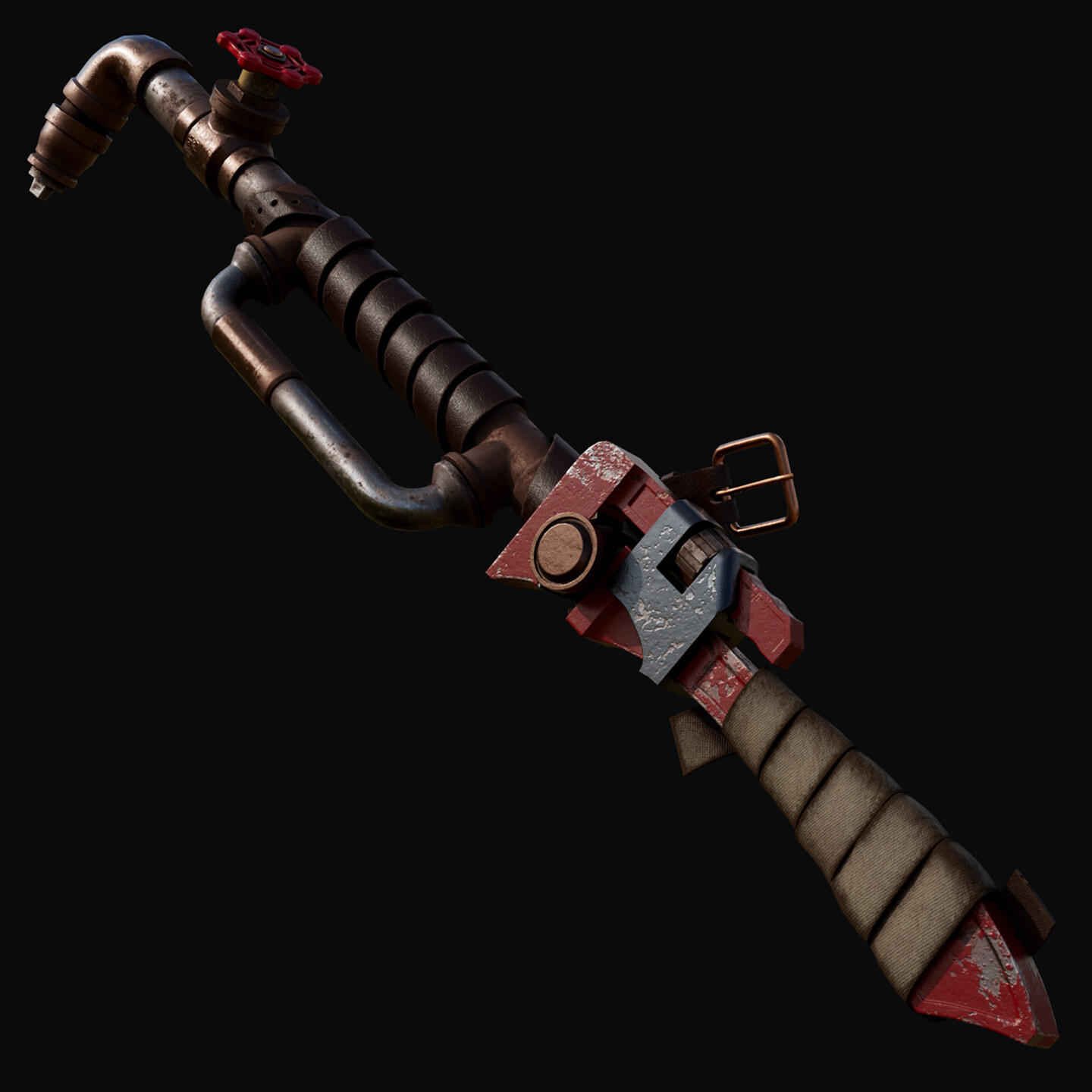 ArtStation - Zombie Apocalypse Weapon - Pipe Wrench