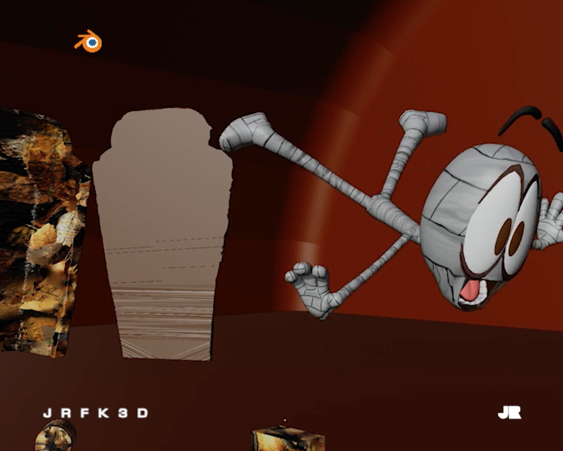 ArtStation - Sneak cycle cartoon with THEP RIG BLENDER / 3D Animation