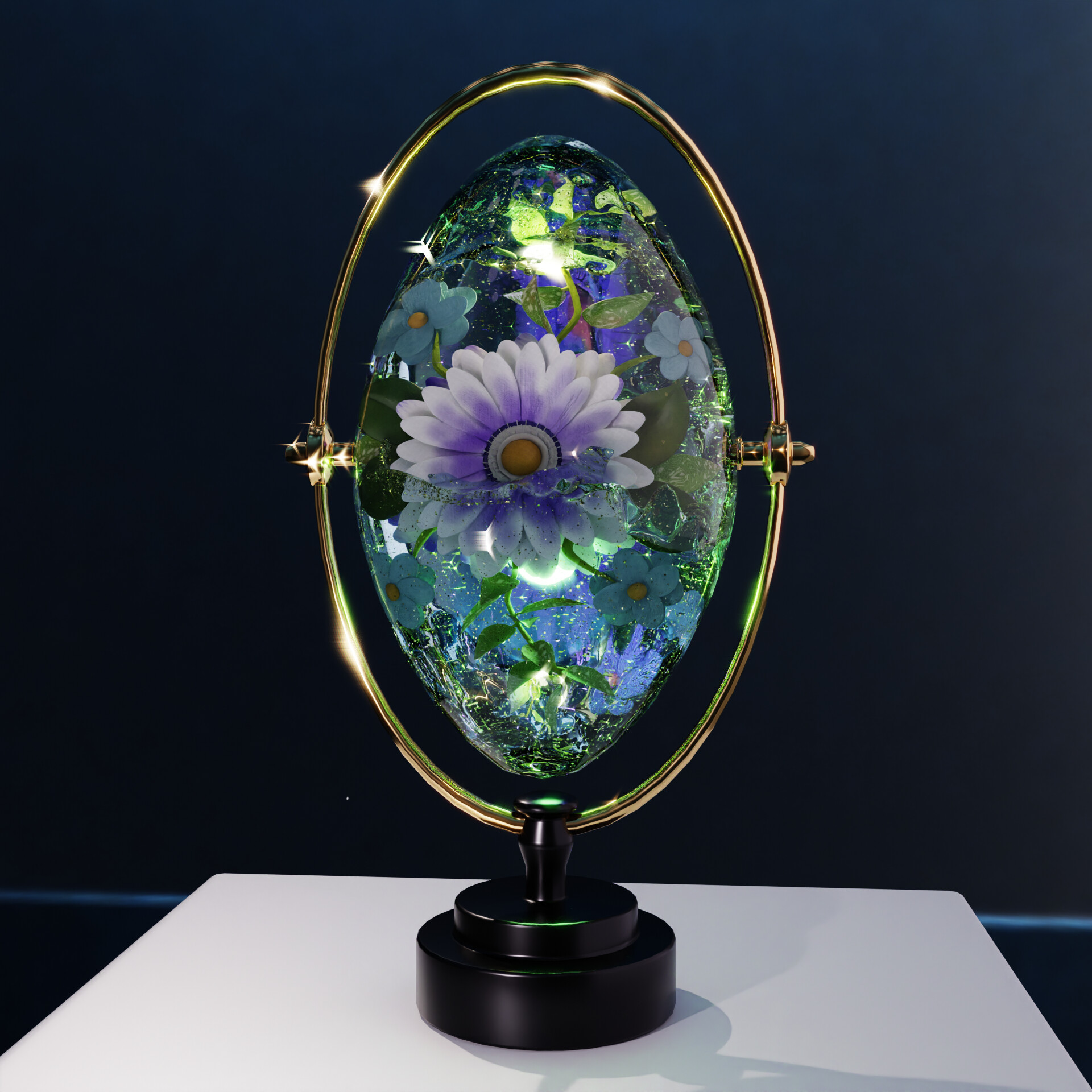 ArtStation - Kinetic Fluid Flower Spinner