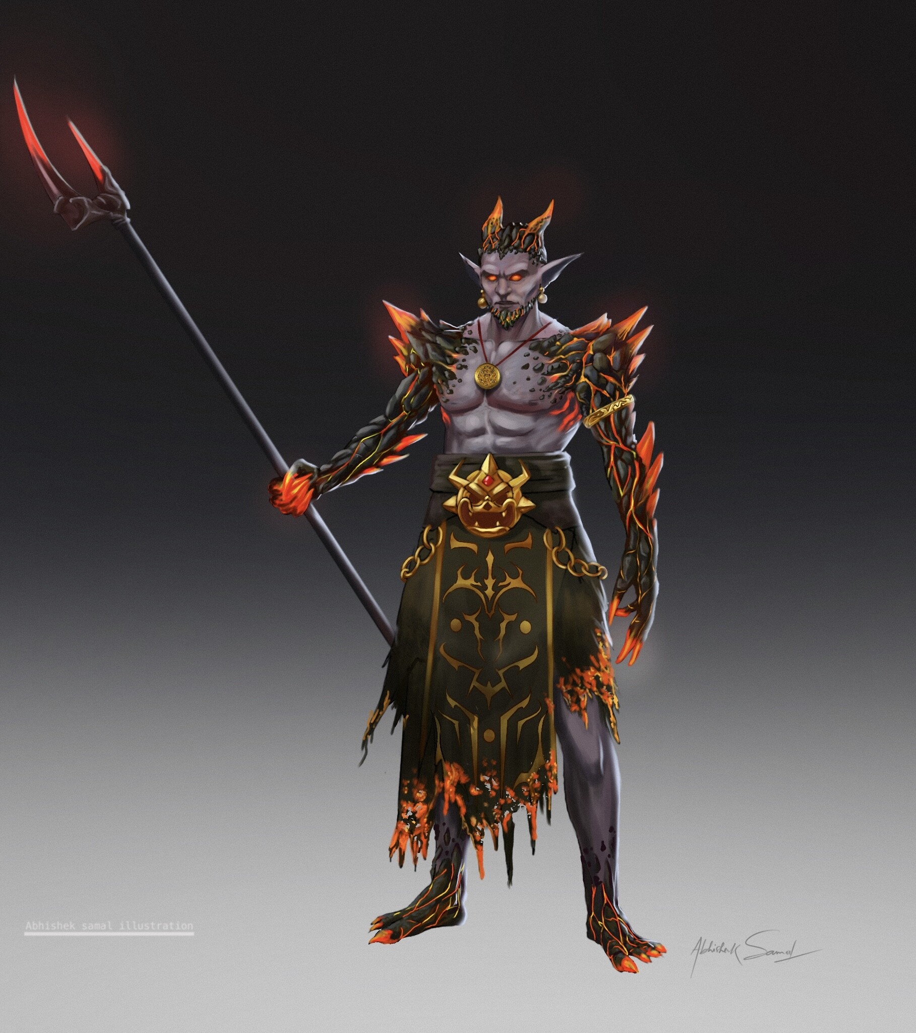Abhishek Samal - character design: Azazel, Guardian of the Hell Realm