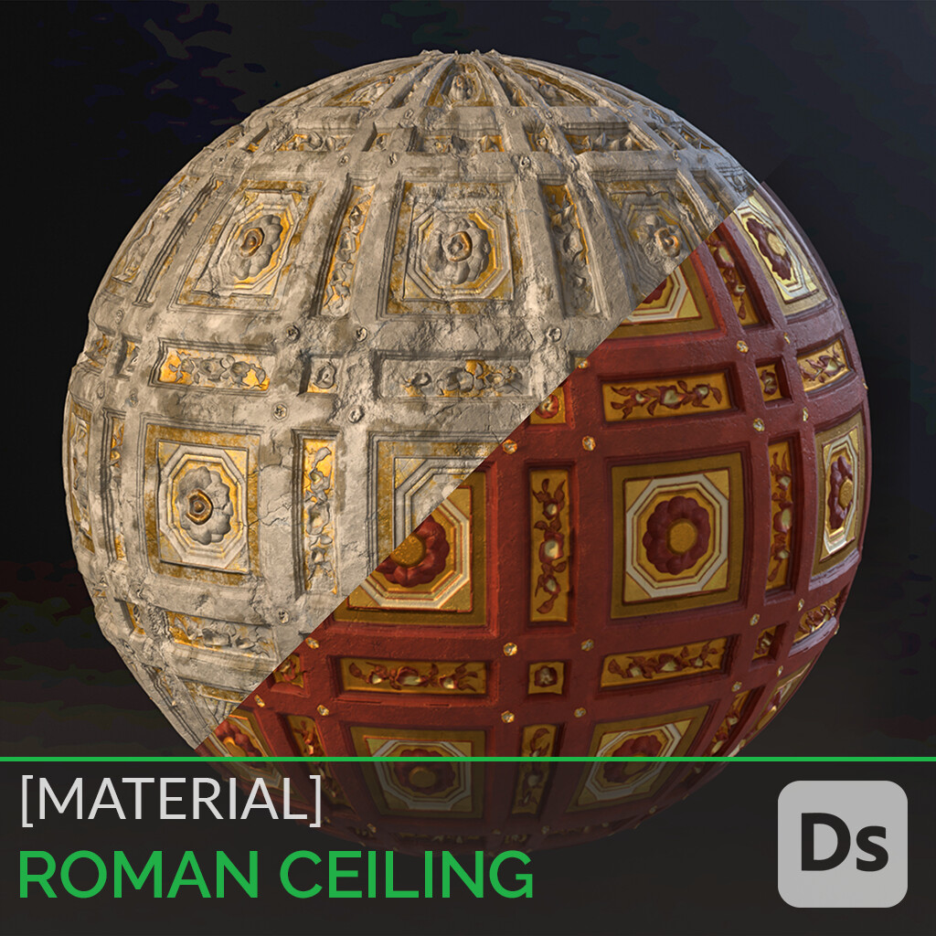 ArtStation - Decorated Roman Ceiling Material