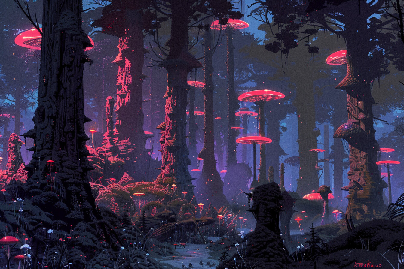 ArtStation - Neon Forest