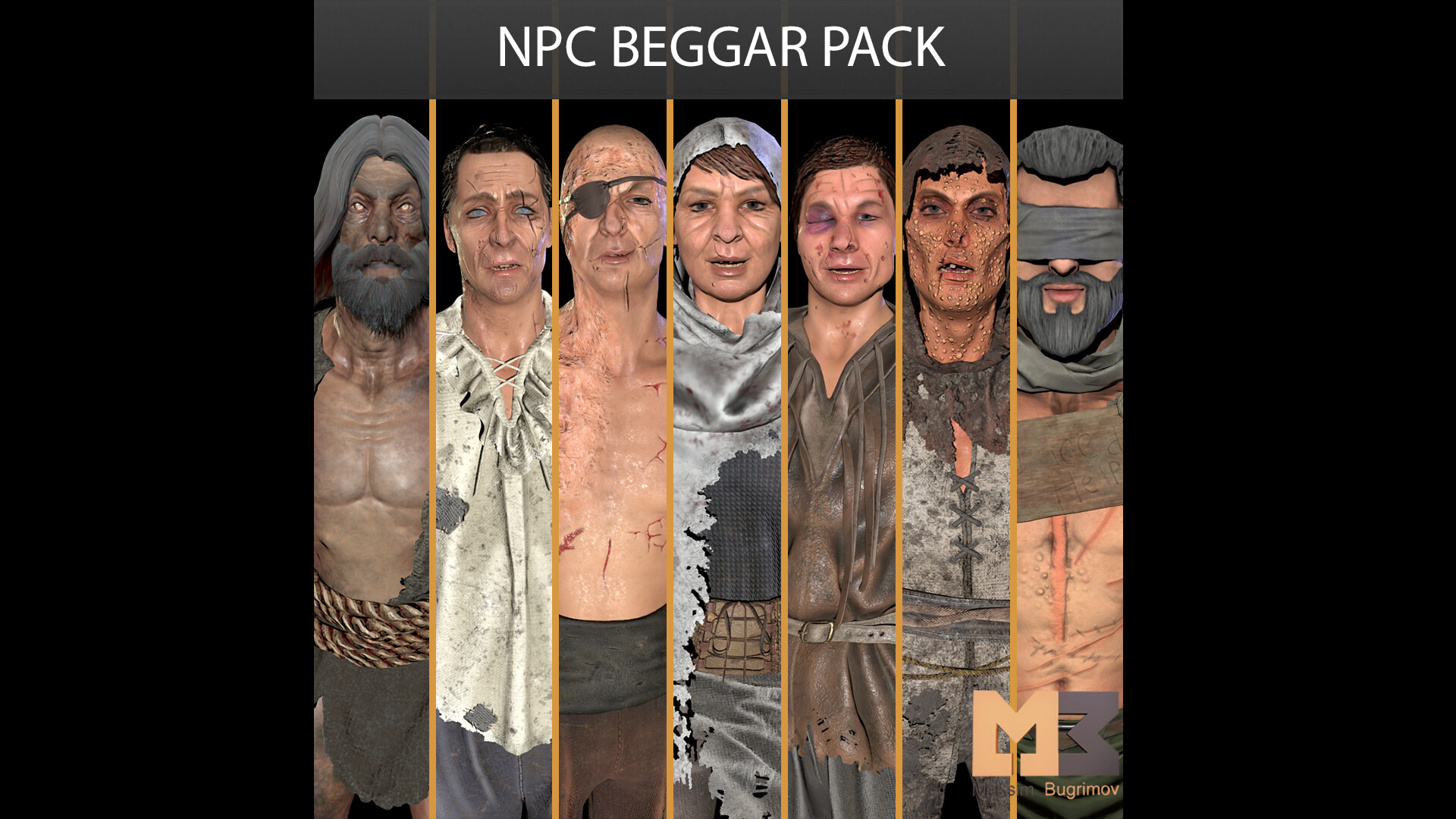 ArtStation - NPC Beggars Pack