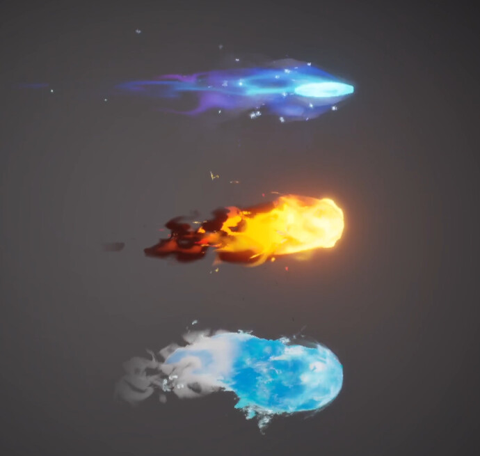 ArtStation - Elemental Projectiles