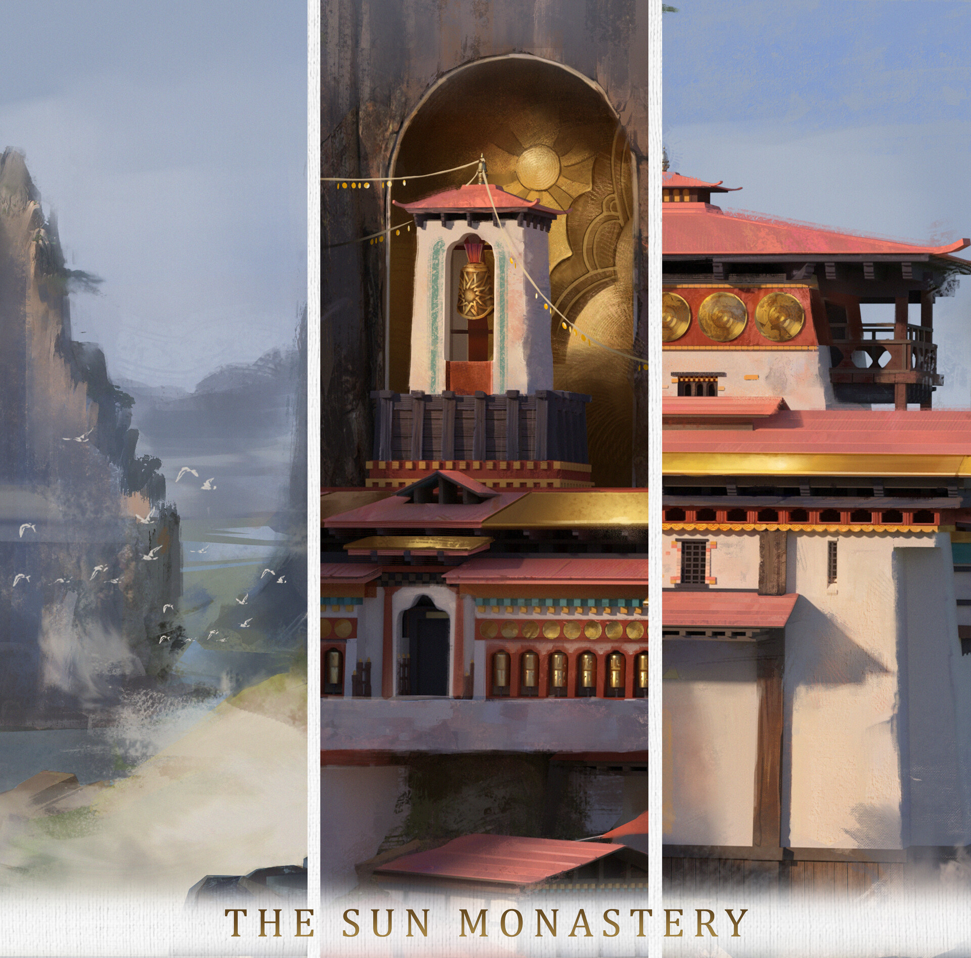 ArtStation - The Sun monastery - New3dge Art test