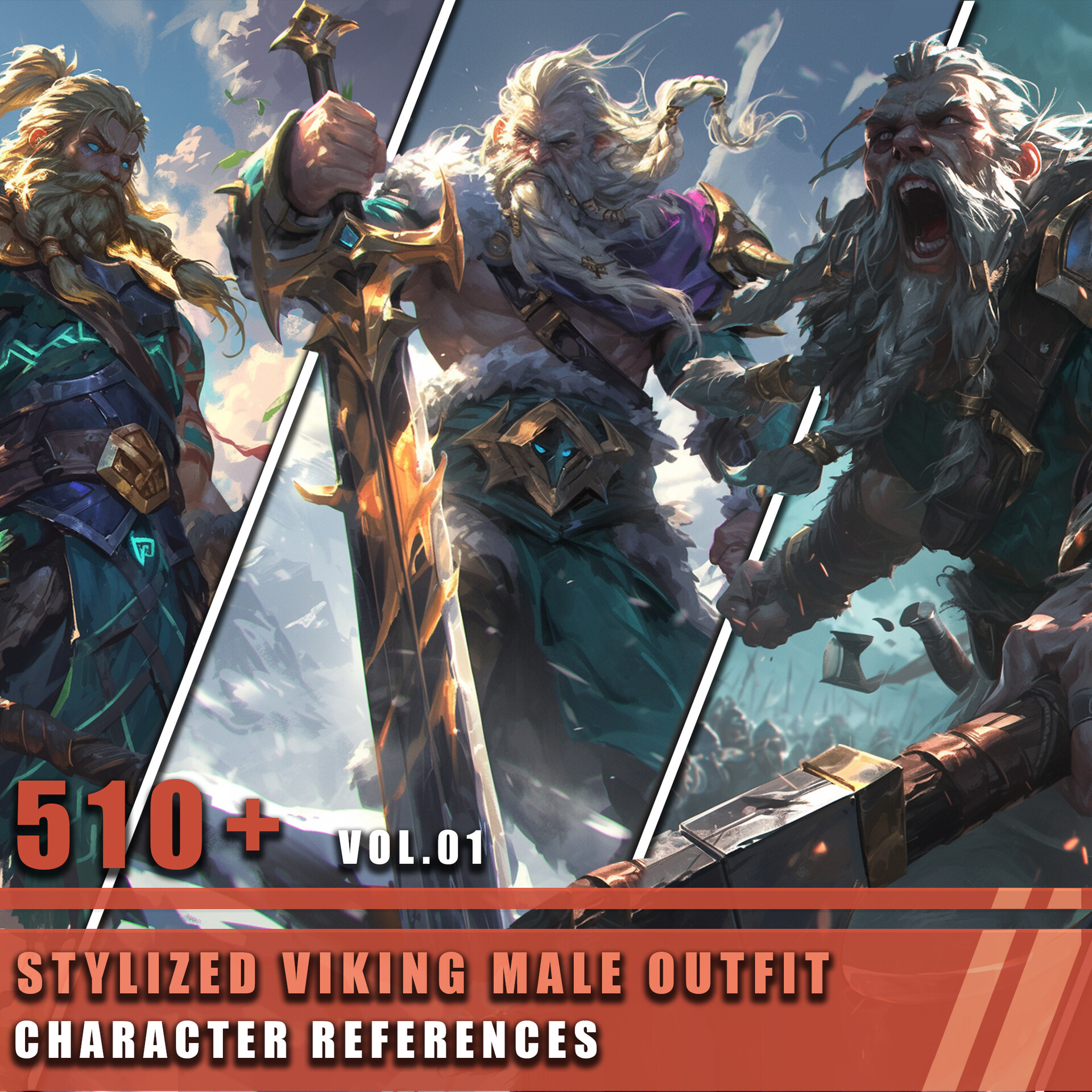 ArtStation - 510+ Stylized Viking Male Outfit - Character References Vol.01