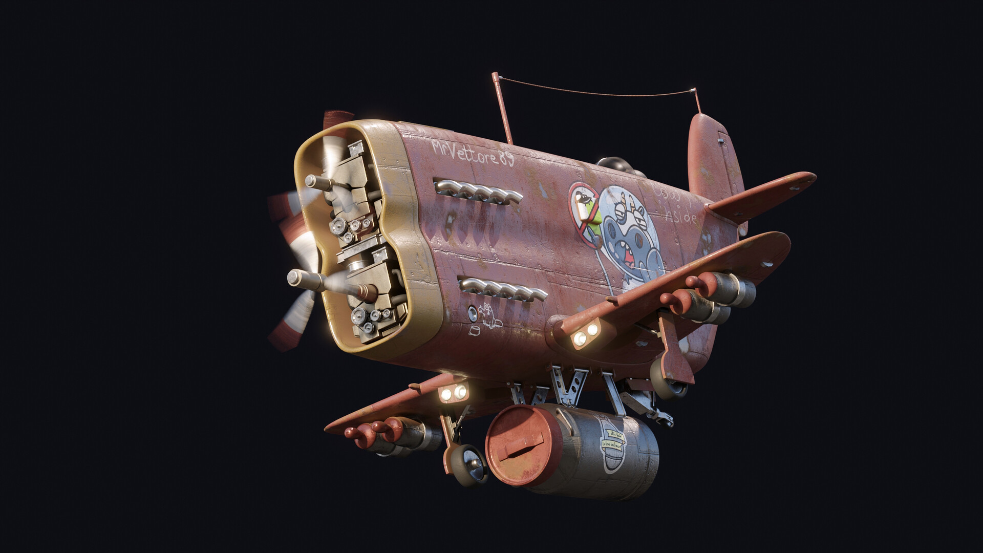 ArtStation - Stylized Propeller Plane