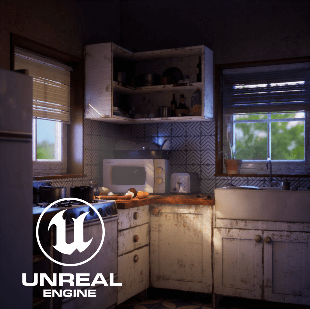 ArtStation - Rustic Retreat: A Kitchen's Symphony