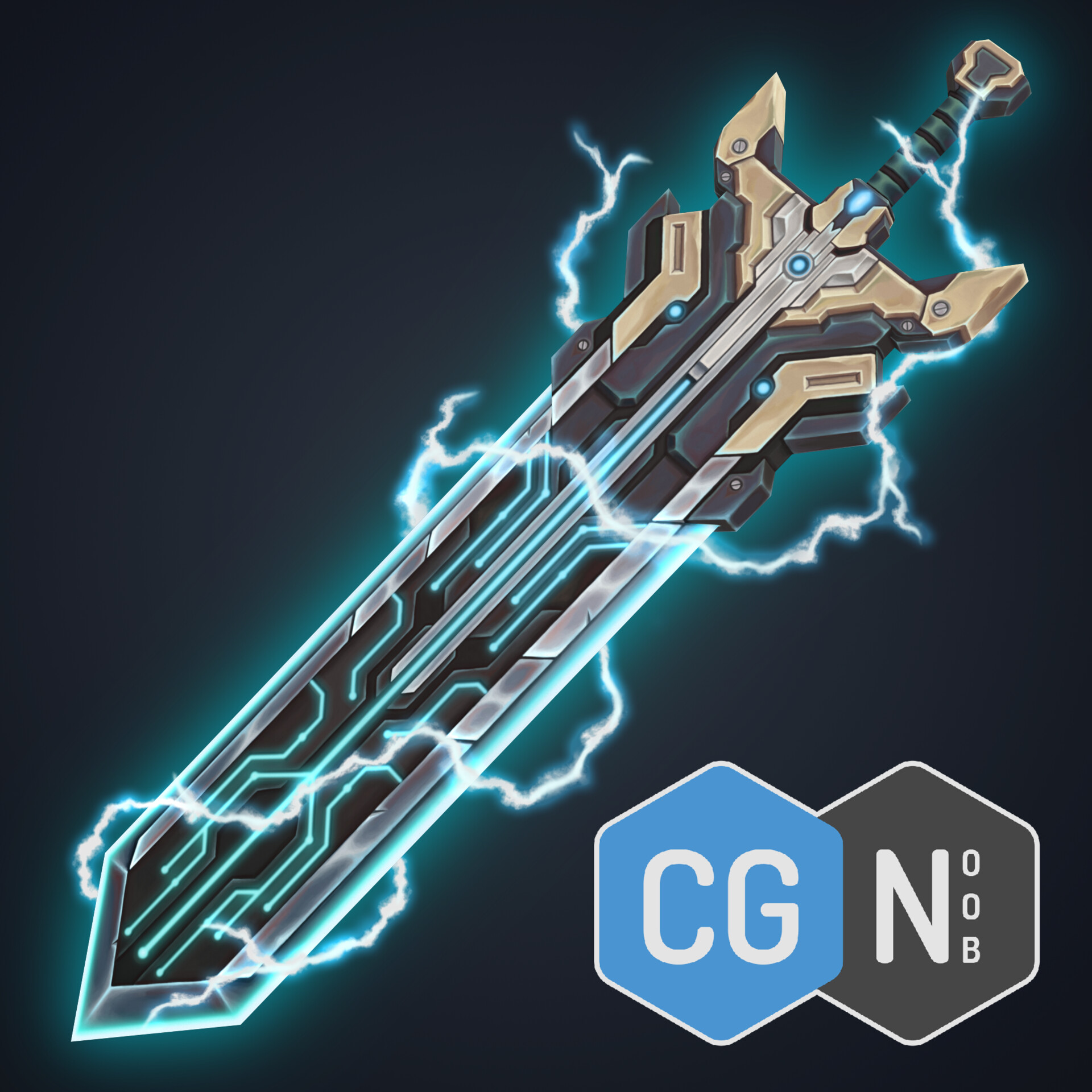 ArtStation - Sci-fi Greatsword - Handpaint