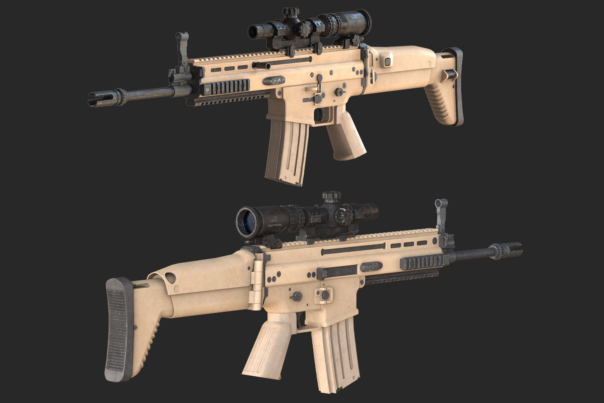 ArtStation - Scar-H Assault Rifle