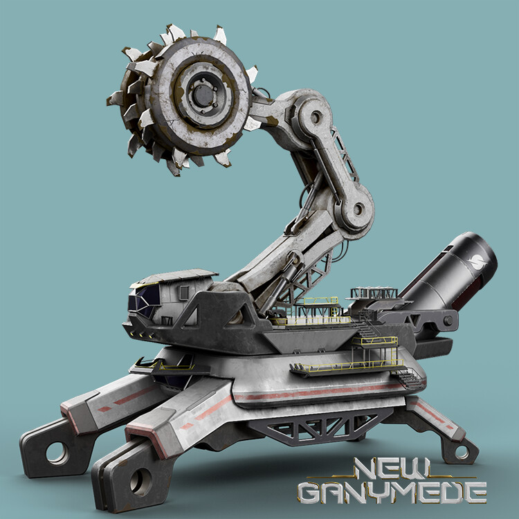 ArtStation - Mining Saw Machine