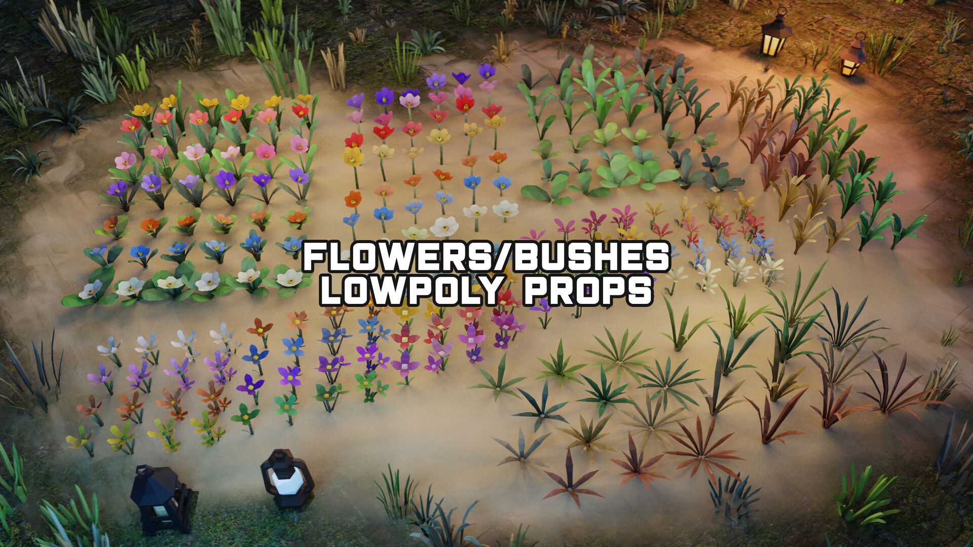 ArtStation - Flowers/Bushes/Trees Lowpoly Props
