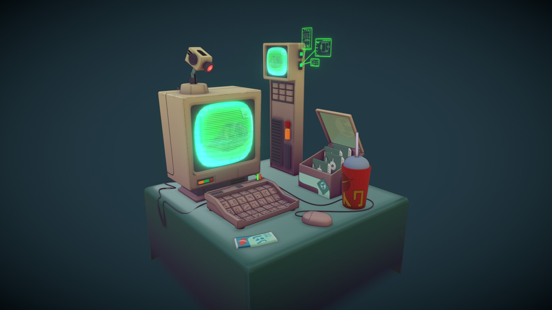 ArtStation - Stylized computer