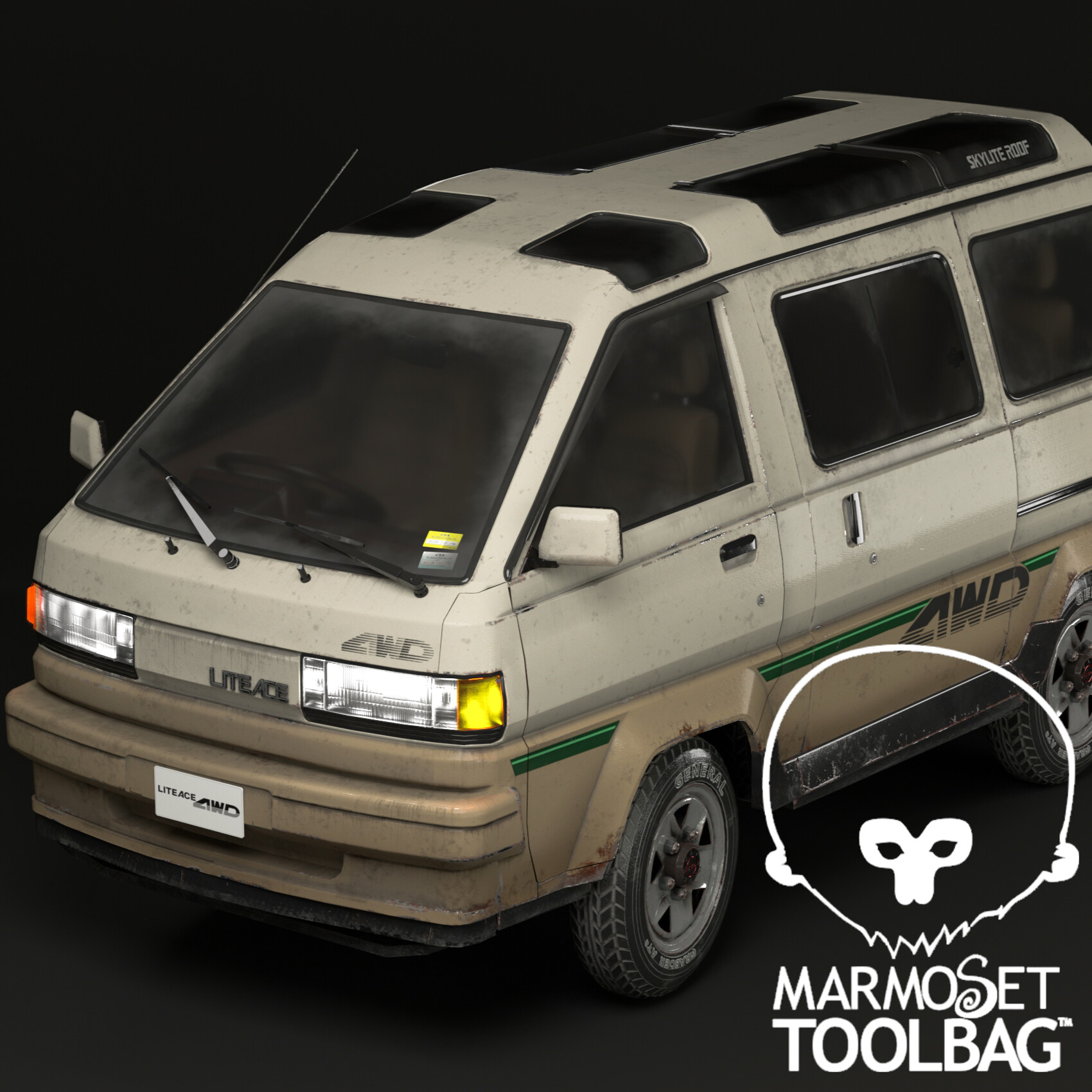 ArtStation - Toyota LiteAce Van 1988