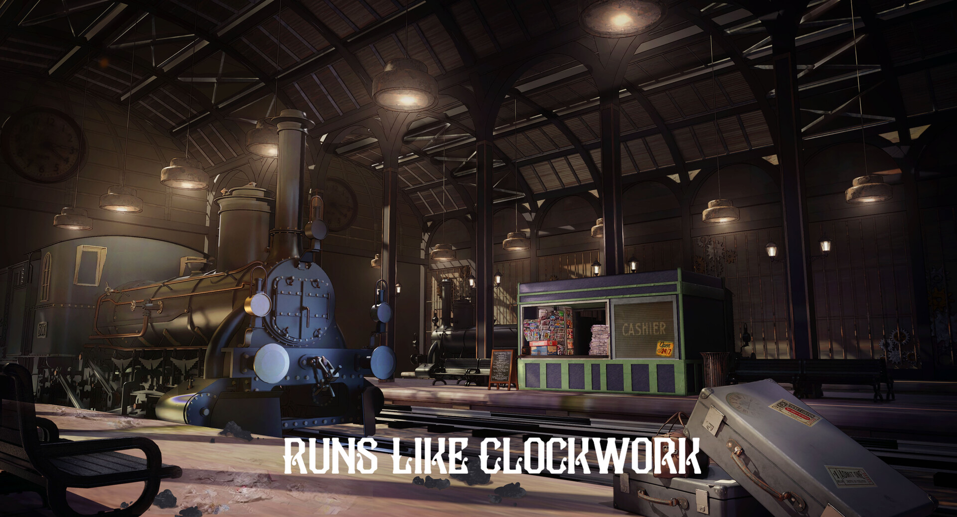 ArtStation - Runs Like Clockwork - Train Station Shot